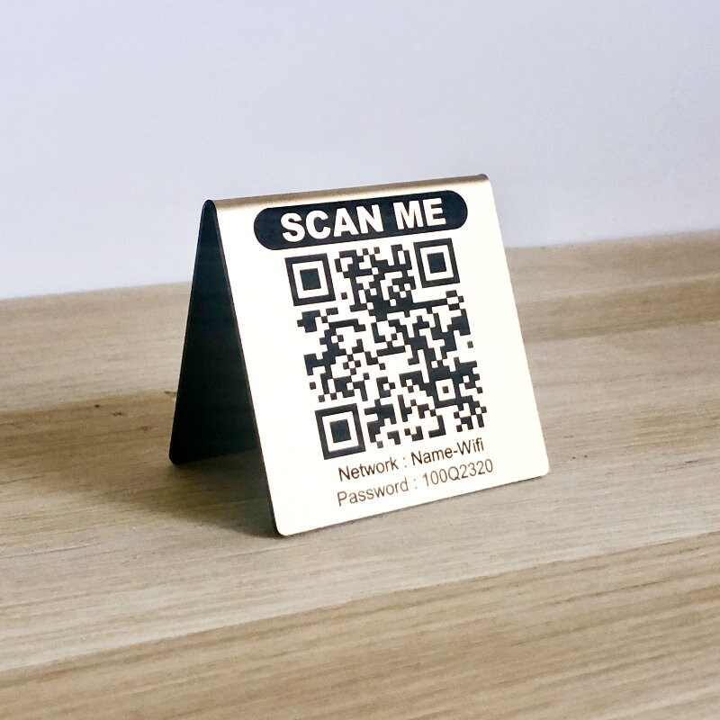 Custom QR Code WIFI Stand for Restaurant, Hotel, Airbnb, Gîtes – Custom ...