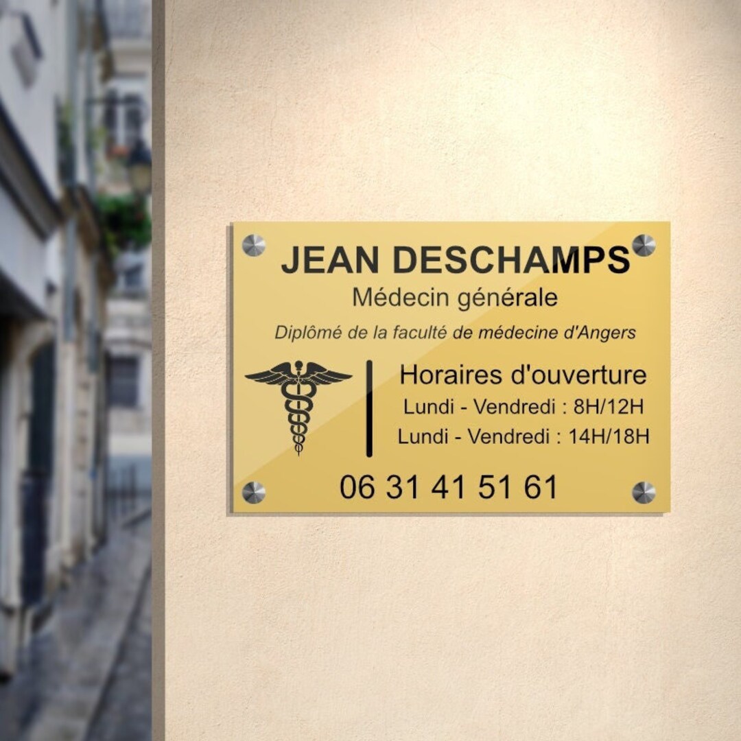 Personalized Acrylic Doctor Professional Plaque - Engraved Wall Signage ...
