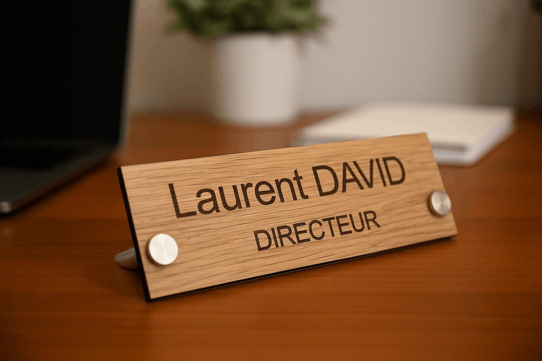 Personalized Name Tag for Modern Professional Office, Custom Engraved ...