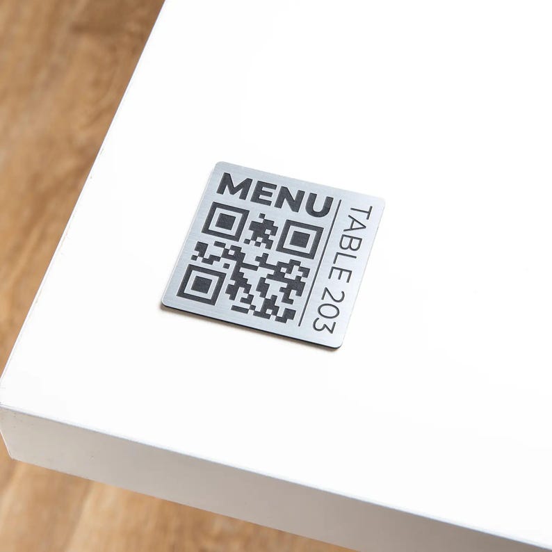 Custom QR Code Sign, Contactless Menu, Restaurant, Hotel, Bar ...