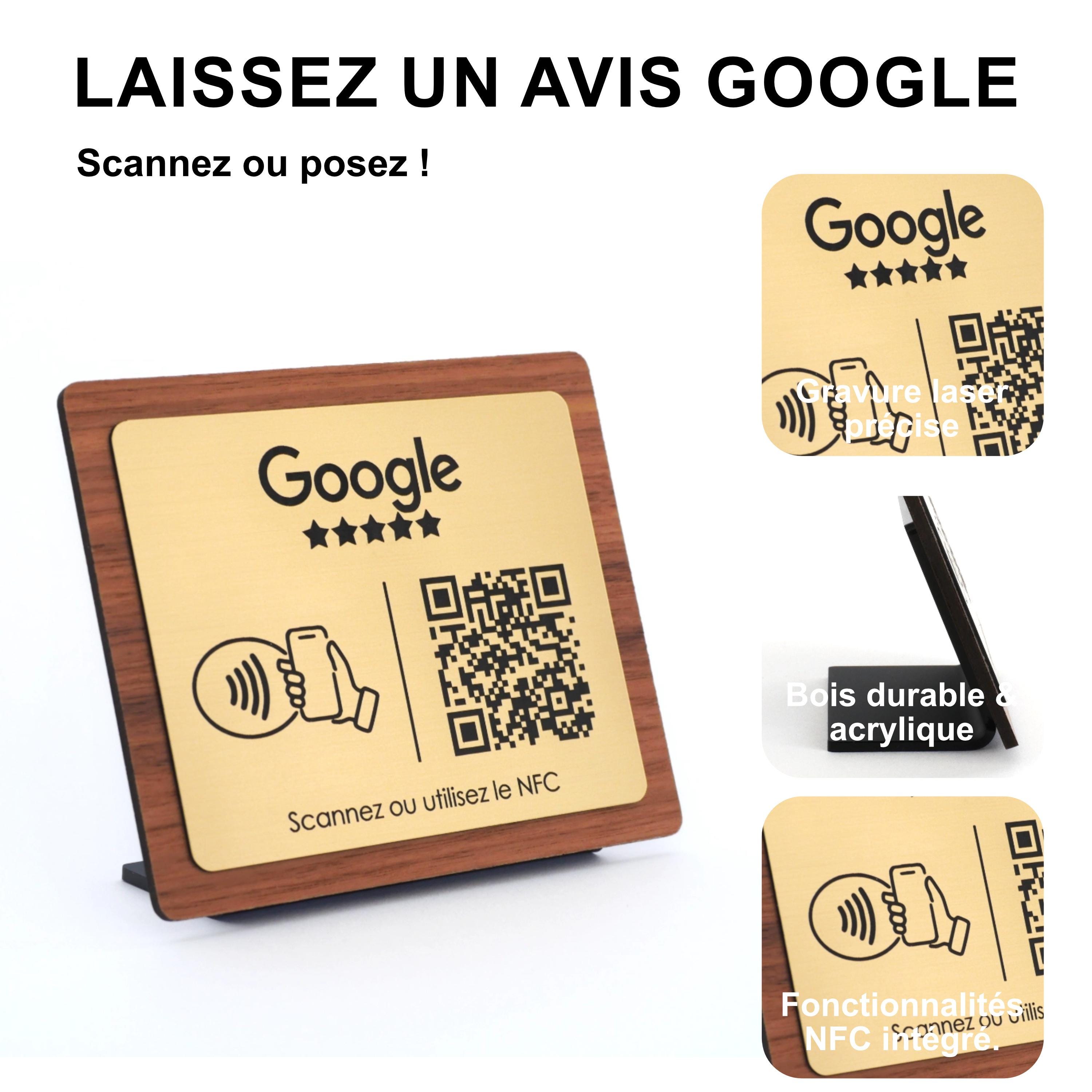 Personalized Engraved Wooden QR Code Easel (NFC) – Google Review Stand ...