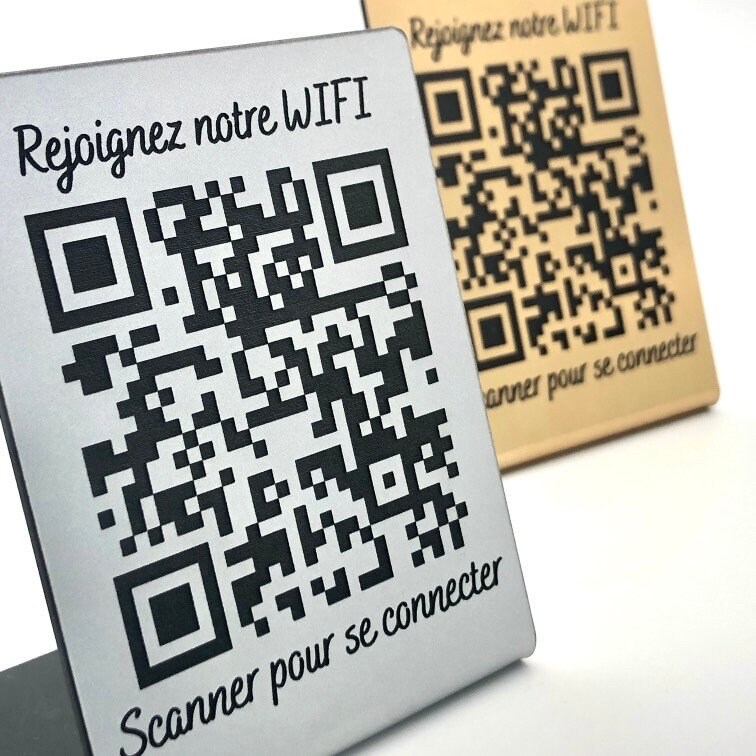 Custom QR Code WIFI Stand for Hotel, Airbnb, Gîtes, Bed and Breakfast ...