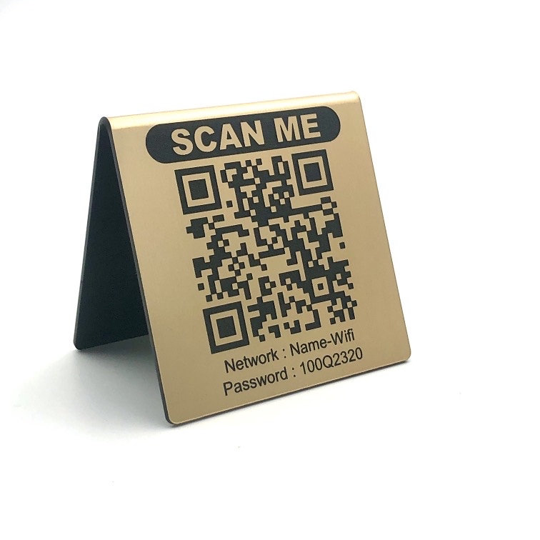 Custom QR Code WIFI Stand for Restaurant, Hotel, Airbnb, Gîtes – Custom ...