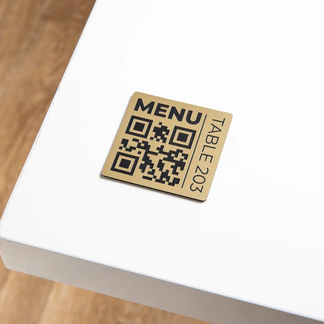 Custom QR Code Sign, Contactless Menu, Restaurant, Hotel, Bar, Instagram QR Code, Facebook QR ...