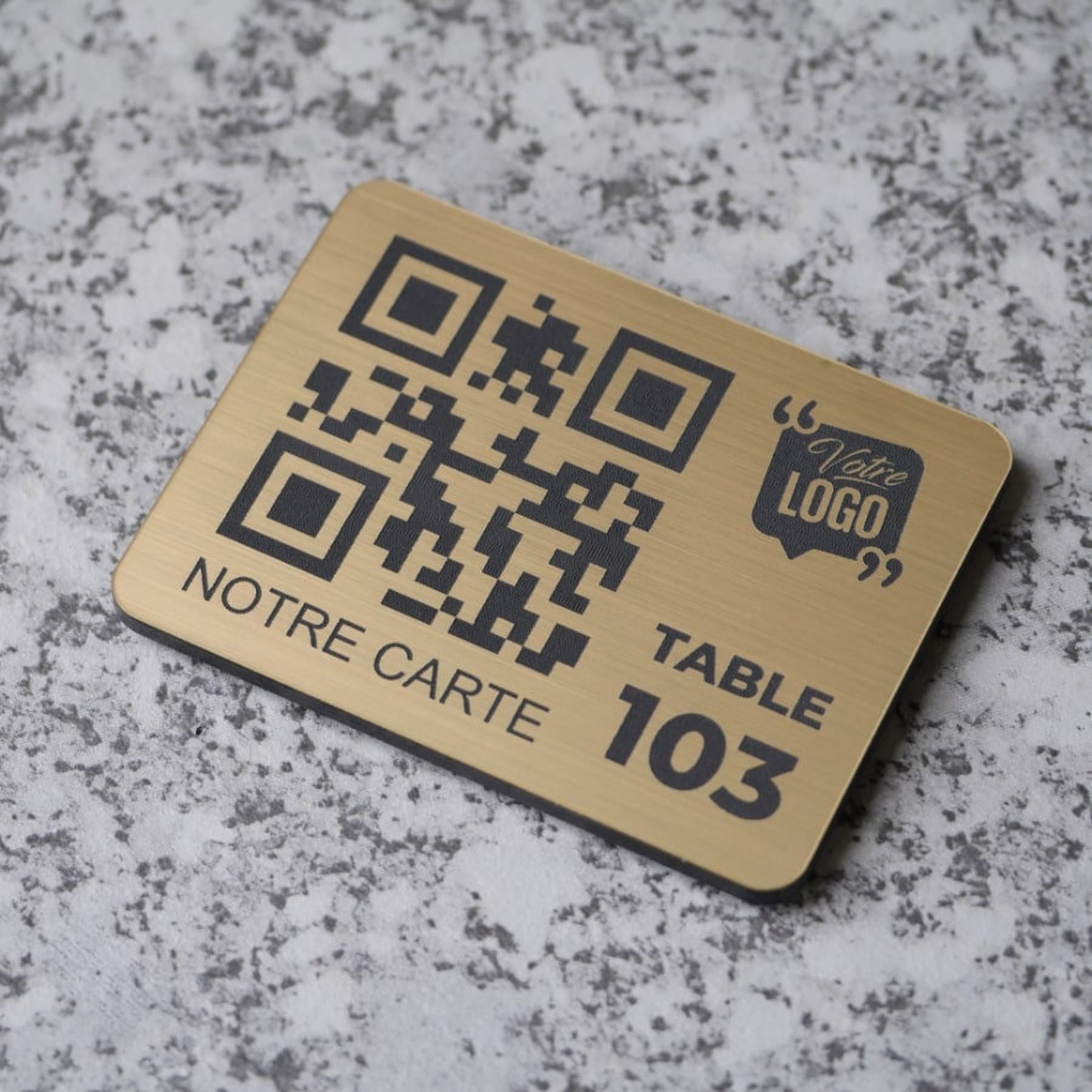 Engraved QR Code Plate to Put on a Table Logo Table - Etsy UK