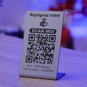 Custom WIFI QR Code Holder for Hotel, Airbnb, Gîtes, Bed and Breakfast ...