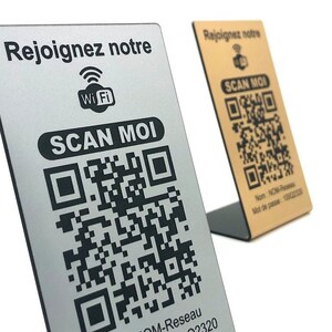 Custom WIFI QR Code Holder for Hotel, Airbnb, Gîtes, Bed and Breakfast ...