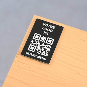 Custom QR Code Plate Logo Map Menu Google Reviews - Etsy