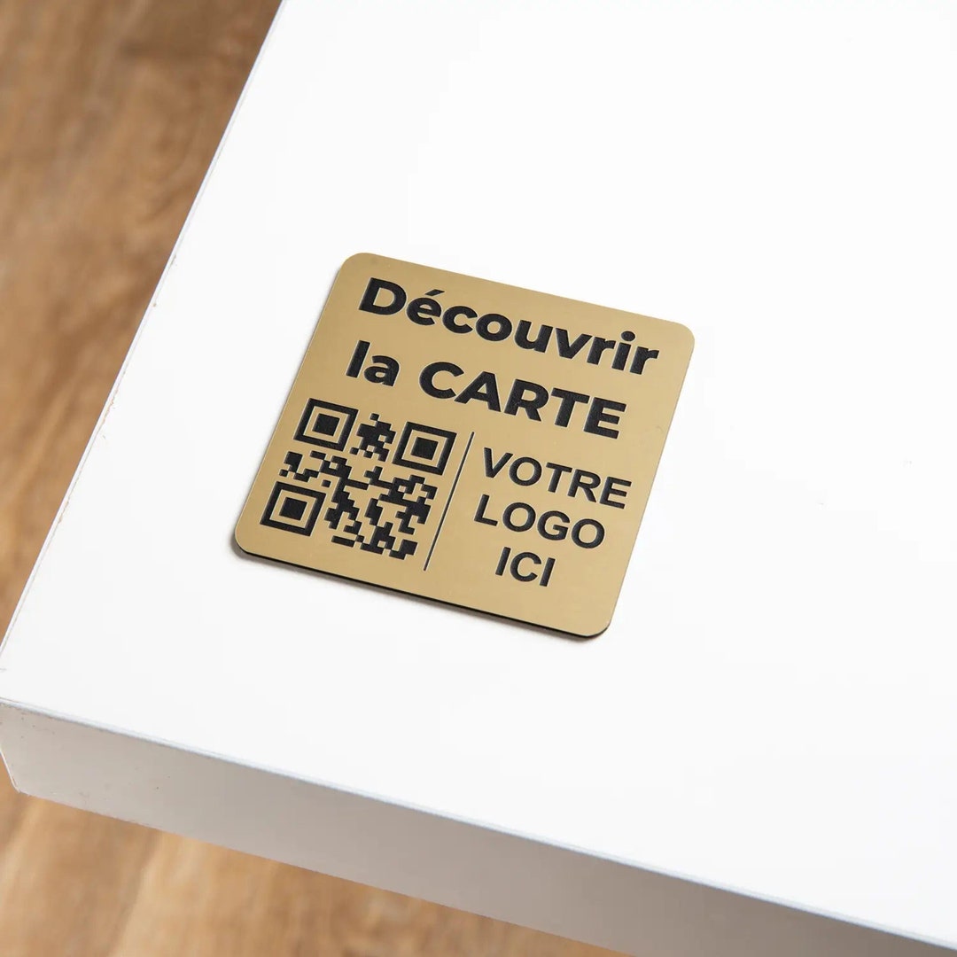 Personalized QR Code Plaque – Table Number, Contactless Menu for ...