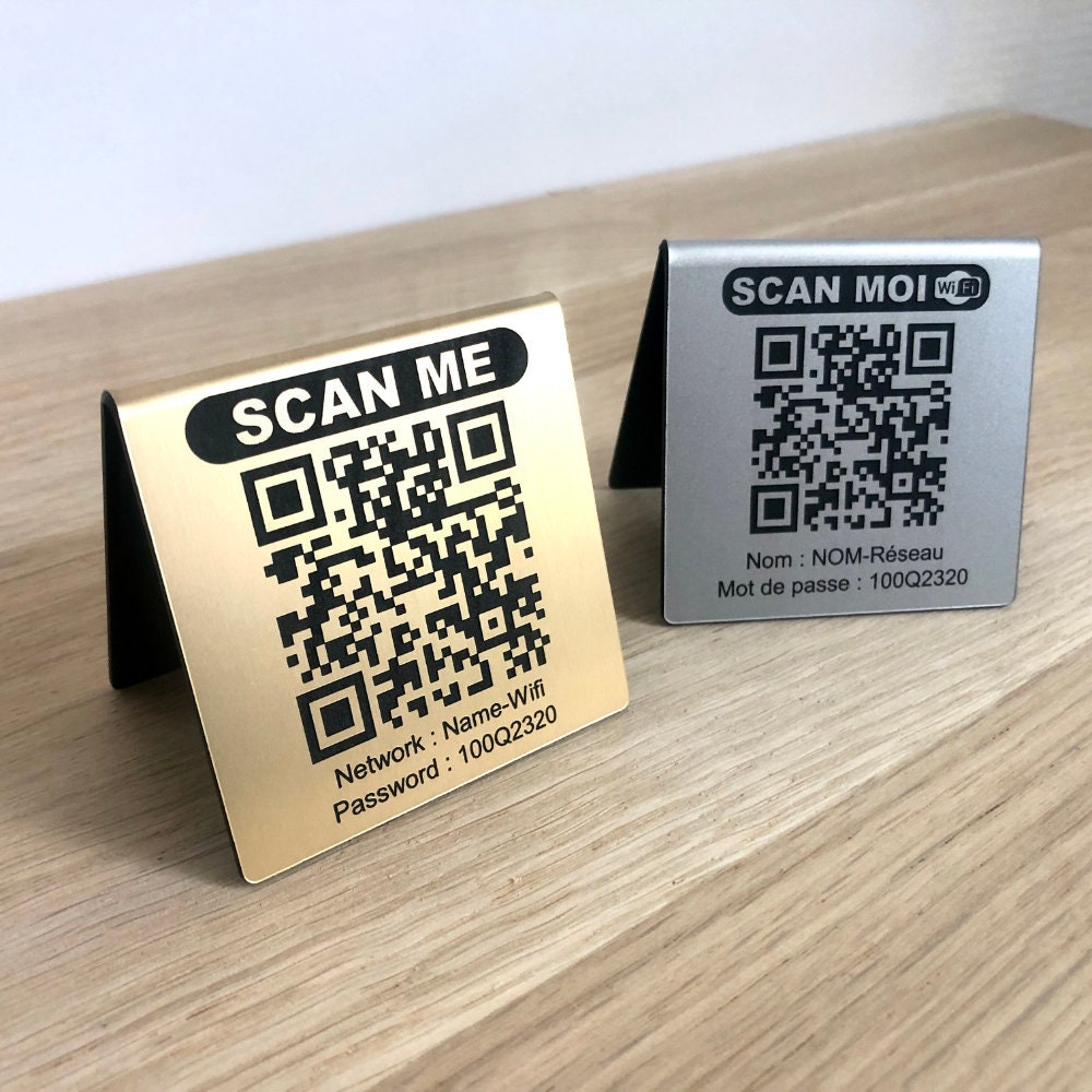 Custom QR Code WIFI Stand for Restaurant, Hotel, Airbnb, Gîtes – Custom ...