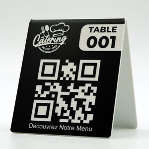Customizable Table Easel With QR Code, Logo and Table Number – Modern ...