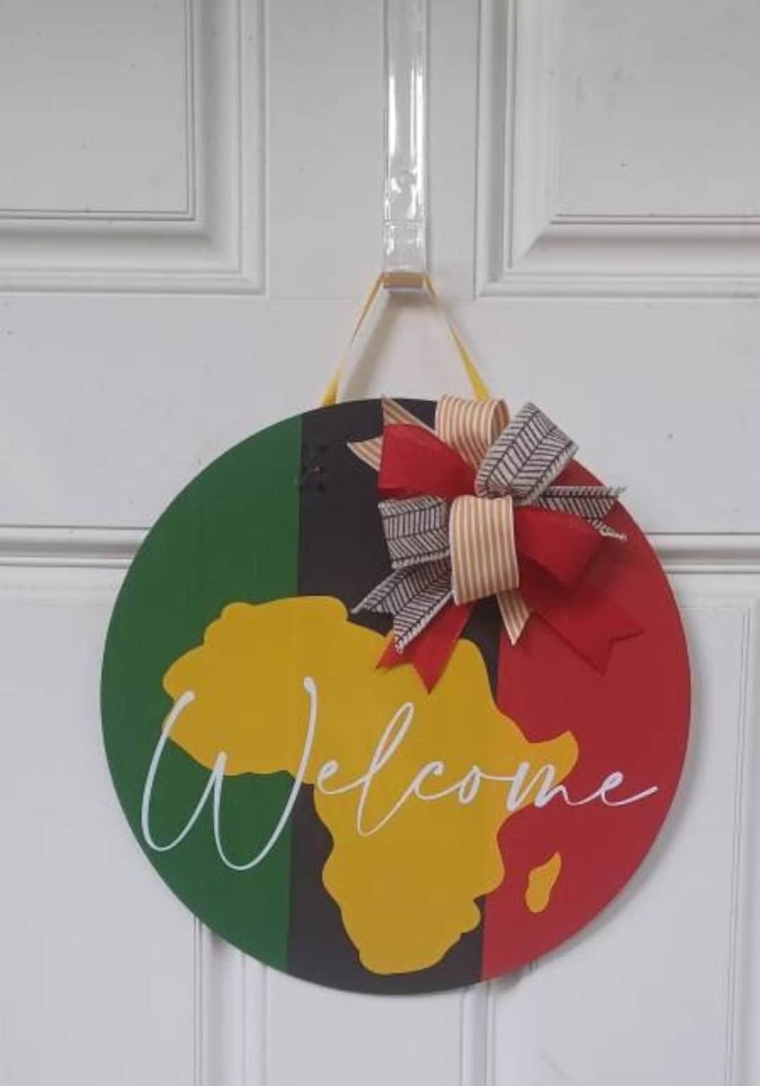 Africa Welcome Door Hanger Decorative Sign Wall Sign Wood - Etsy
