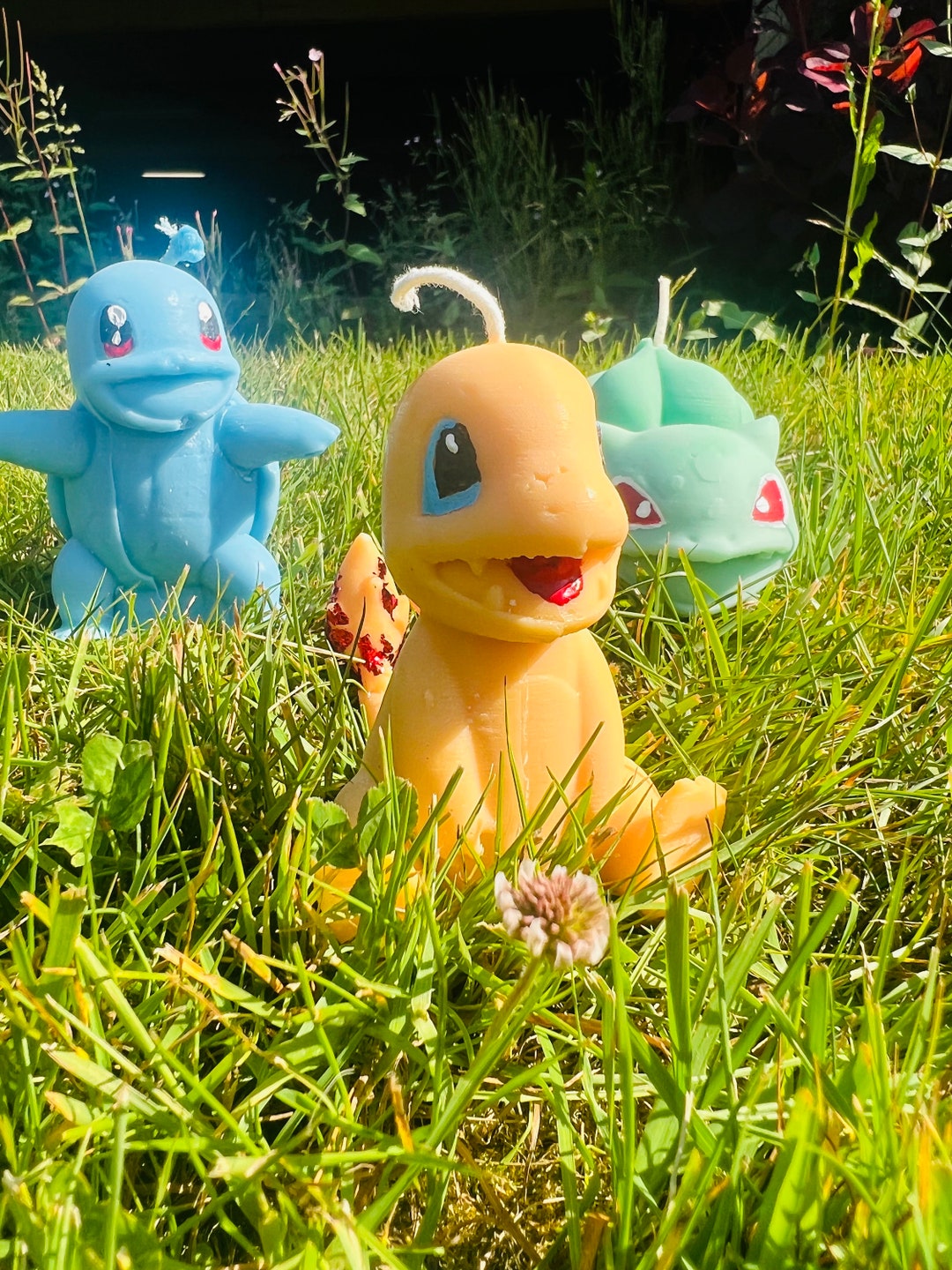 Starter Poke Type Inspired Candle - Soy Wax - Charmander Bulbasaur ...
