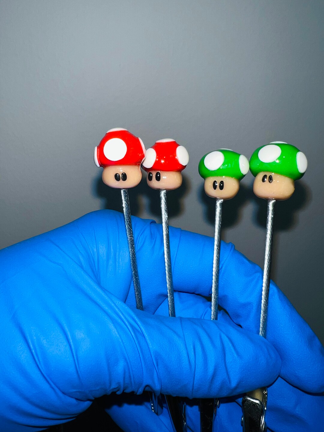 Handcrafted Nintendo Mario Mushroom Charm: Keychain, Necklace, or ...