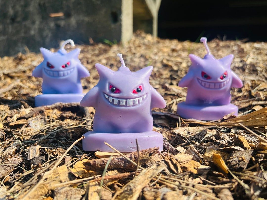 Poke Type Gengar Ghost Candle - Soy Wax - Etsy