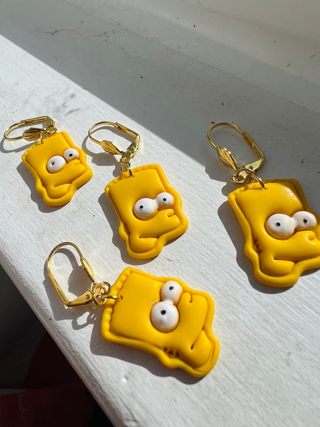 Handmade Bart Simpsons Inspired Earrings - Etsy