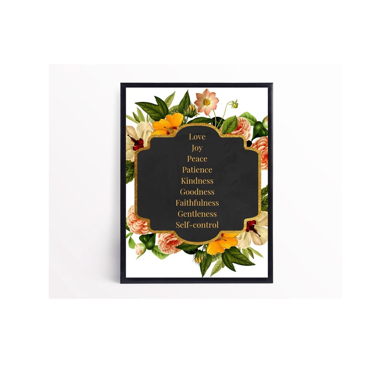 Fruits of the Spirit Digital Download Christian Wall Art Religious Word ...