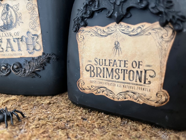 12 Detailed Apothecary Labels - Halloween Decor - Vintage DIY Potion ...