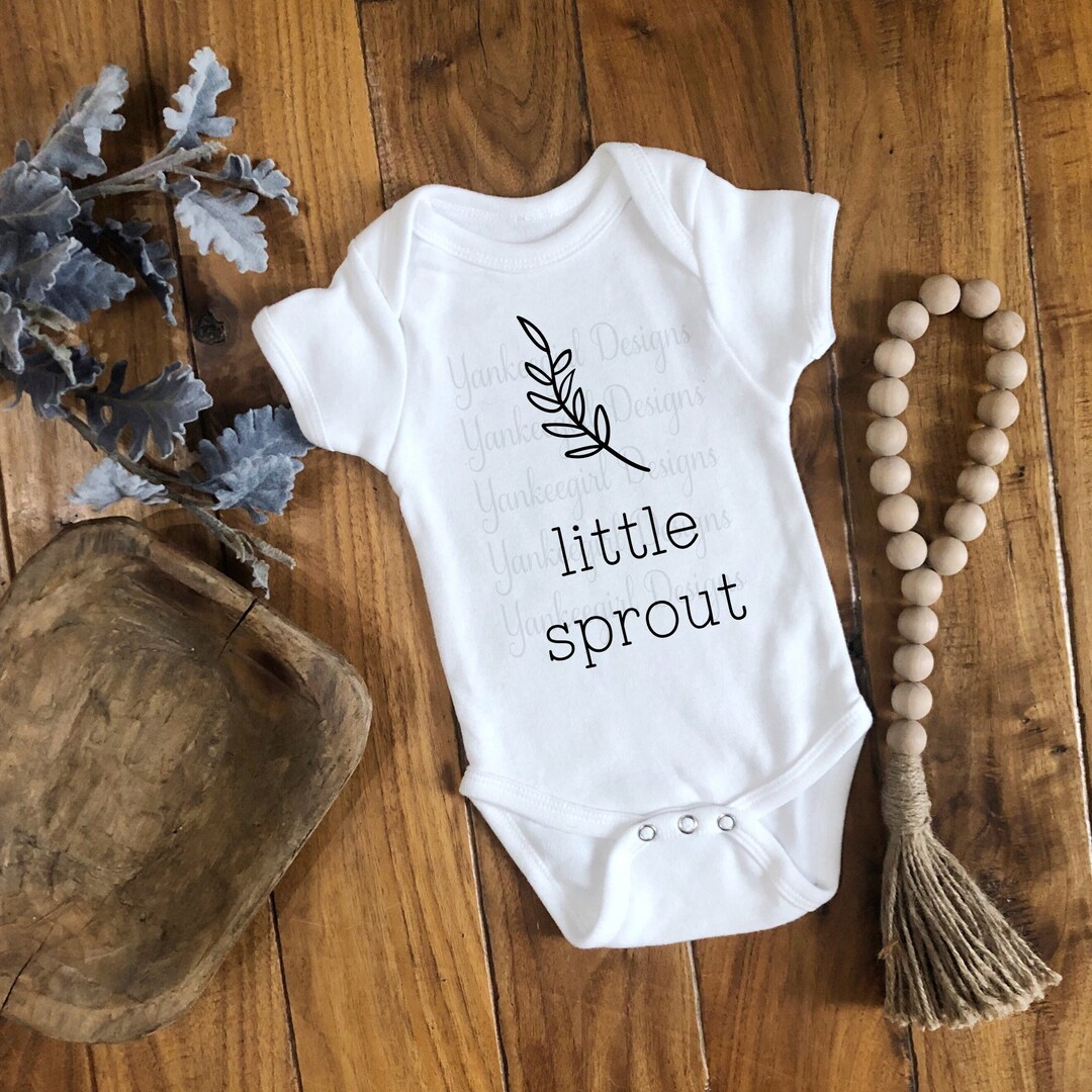Little Sprout Leaf Svg Bodysuit Svg Kids Svg Png Dxf Eps Pdf Instant ...