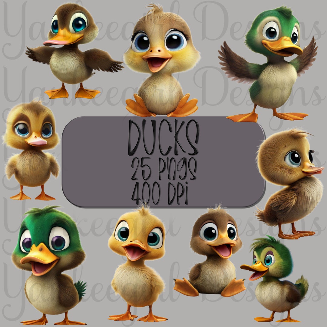 Adorable Duck Clipart Illustration Duck Art Graphics Cute Ducking ...