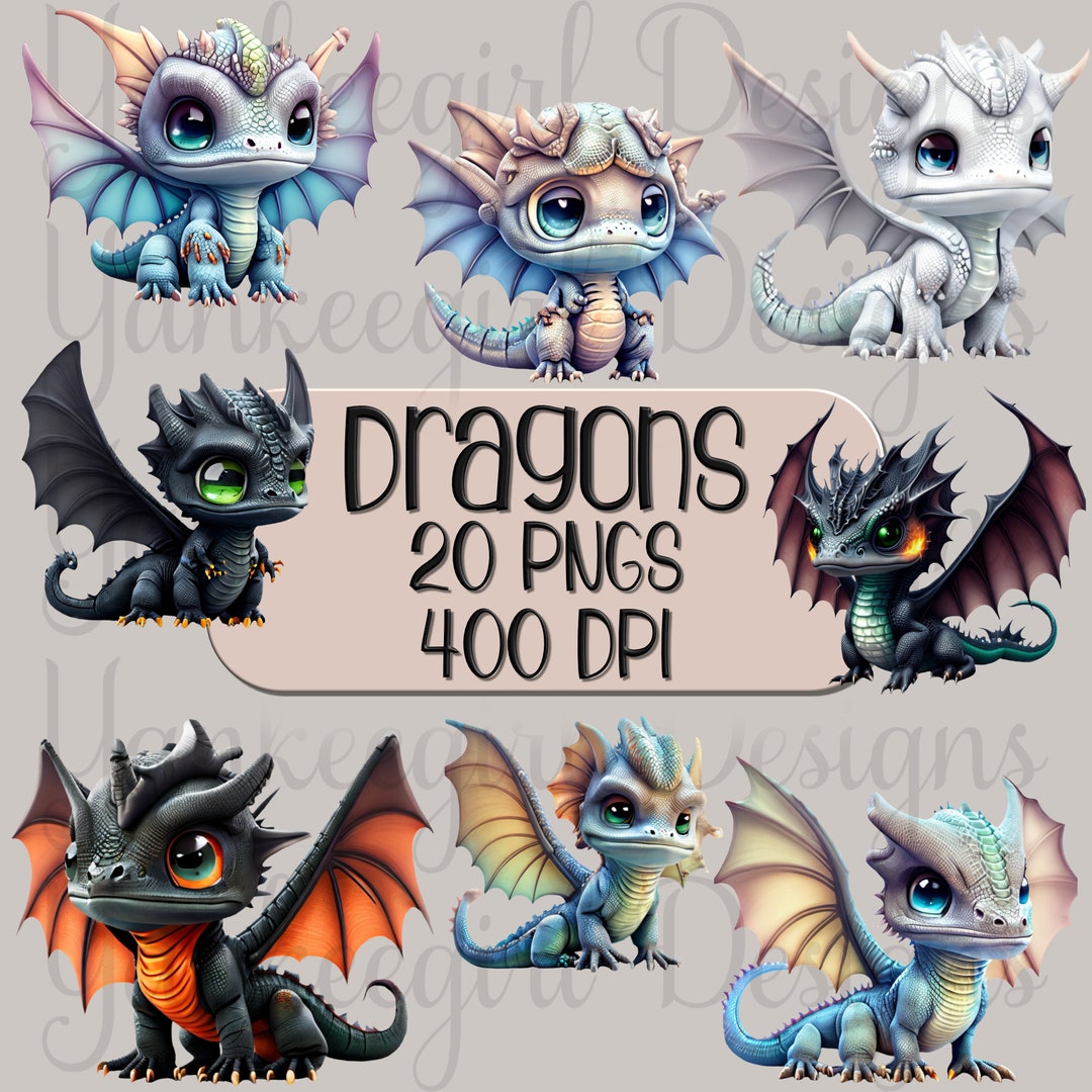 Mythical Dragons Clipart Fantasy Dragon Illustrations Mythical ...