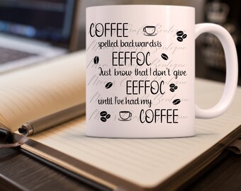 Coffee Eeffoc Svg - Etsy