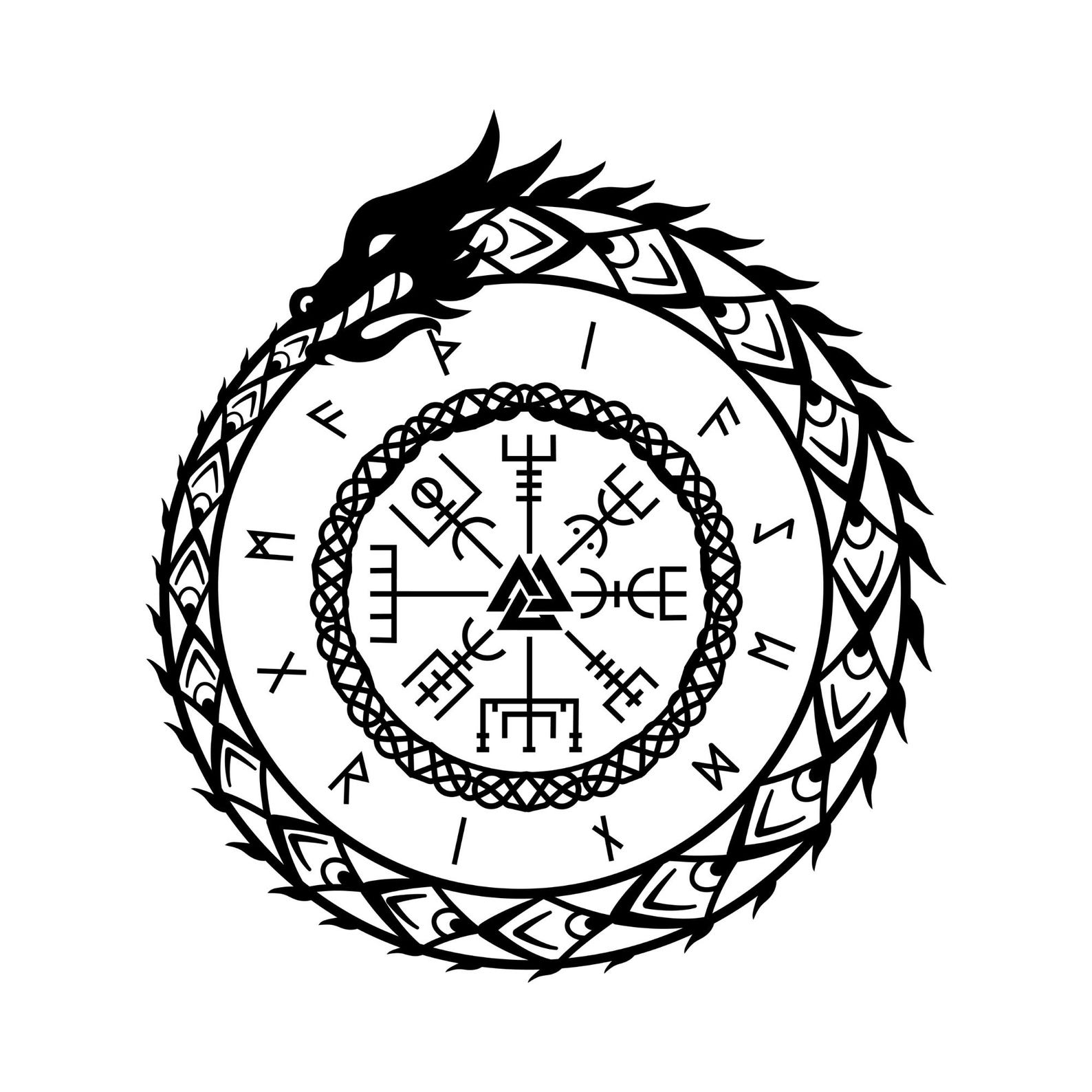Viking Tattoo Flash Sheet: Norse Mythology Art (digital Download ...