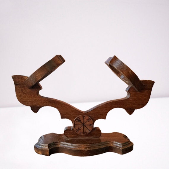 Horn Stand Handmade Wood Stand for Drinking Horn. for Wedding | Etsy