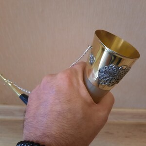 Engraved Viking Drinking Horn With Stand: Personalized Groomsman Gift ...