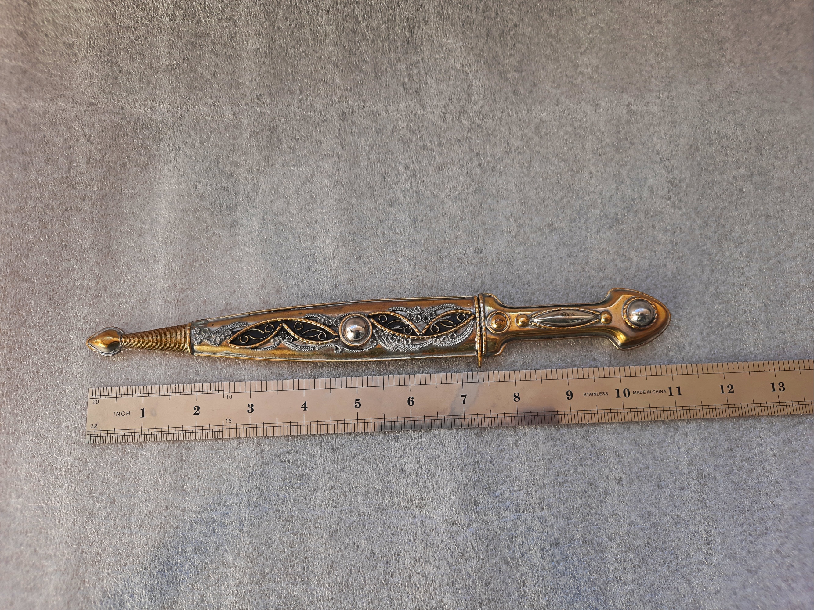 Beautiful Handmade Dagger With Golden Engraved Sheath Stalk. | Etsy