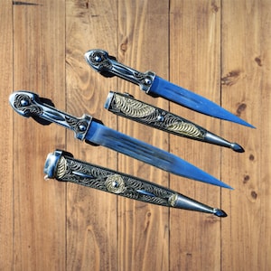 Personalized Handmade Daggers for Wedding, Engraved, With Ornamental ...