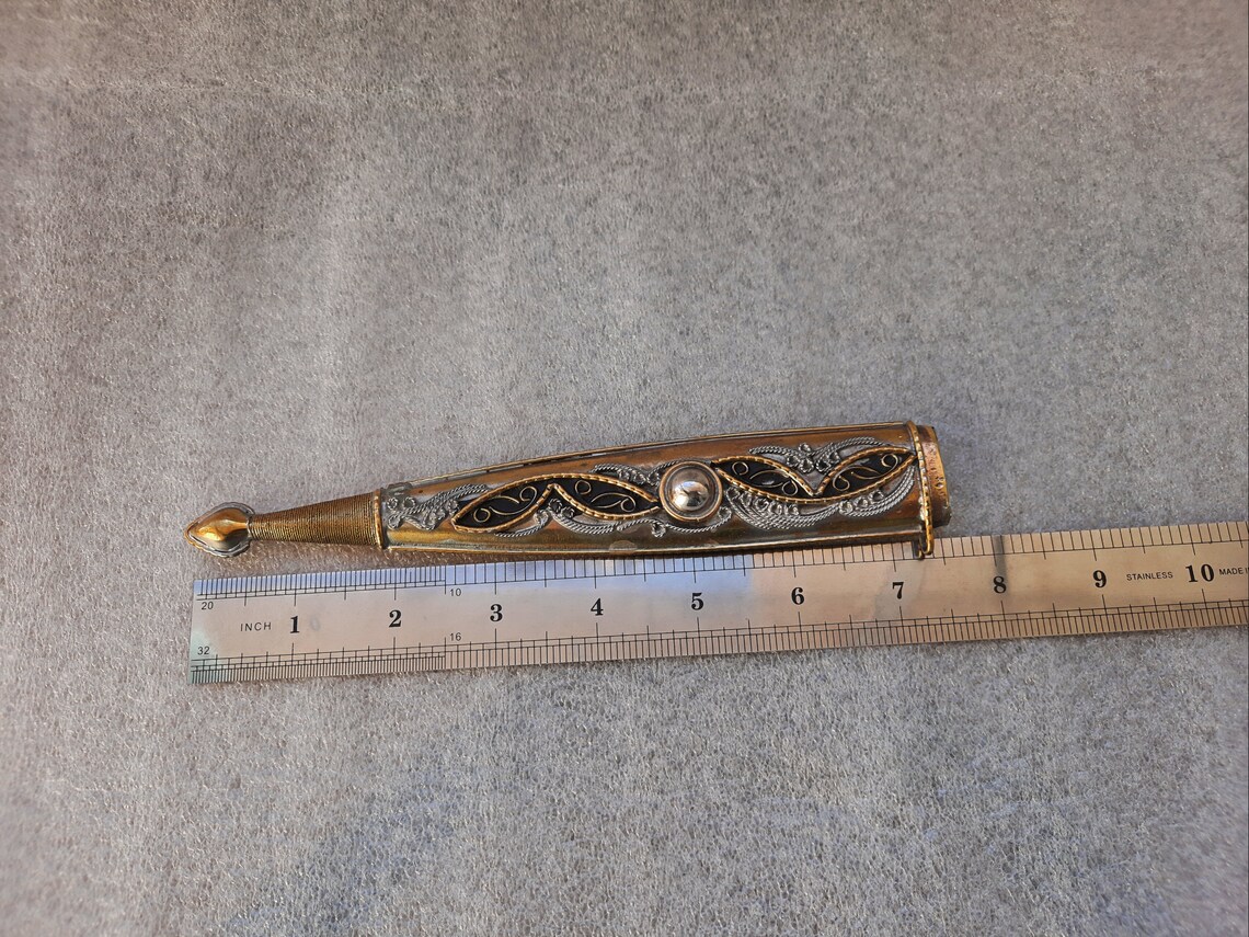 Beautiful Handmade Dagger With Golden Engraved Sheath Stalk. | Etsy