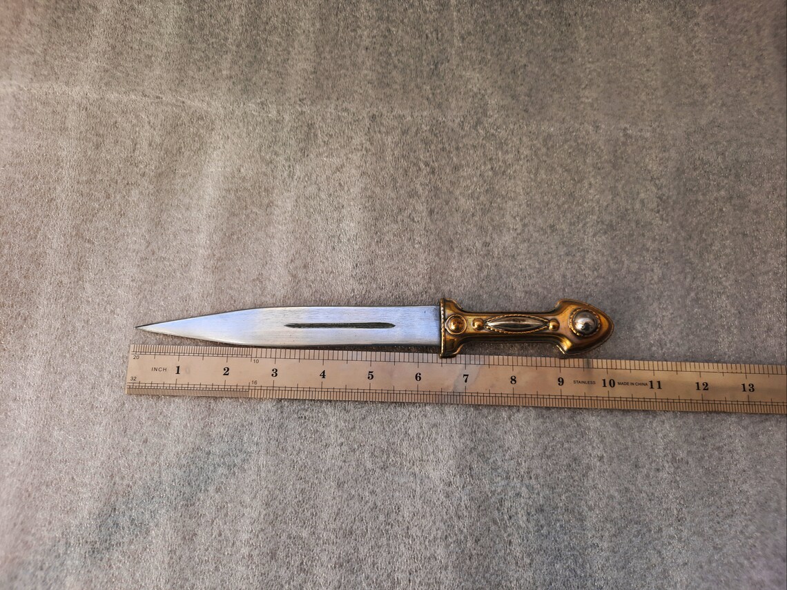 Beautiful Handmade Dagger With Golden Engraved Sheath Stalk. | Etsy
