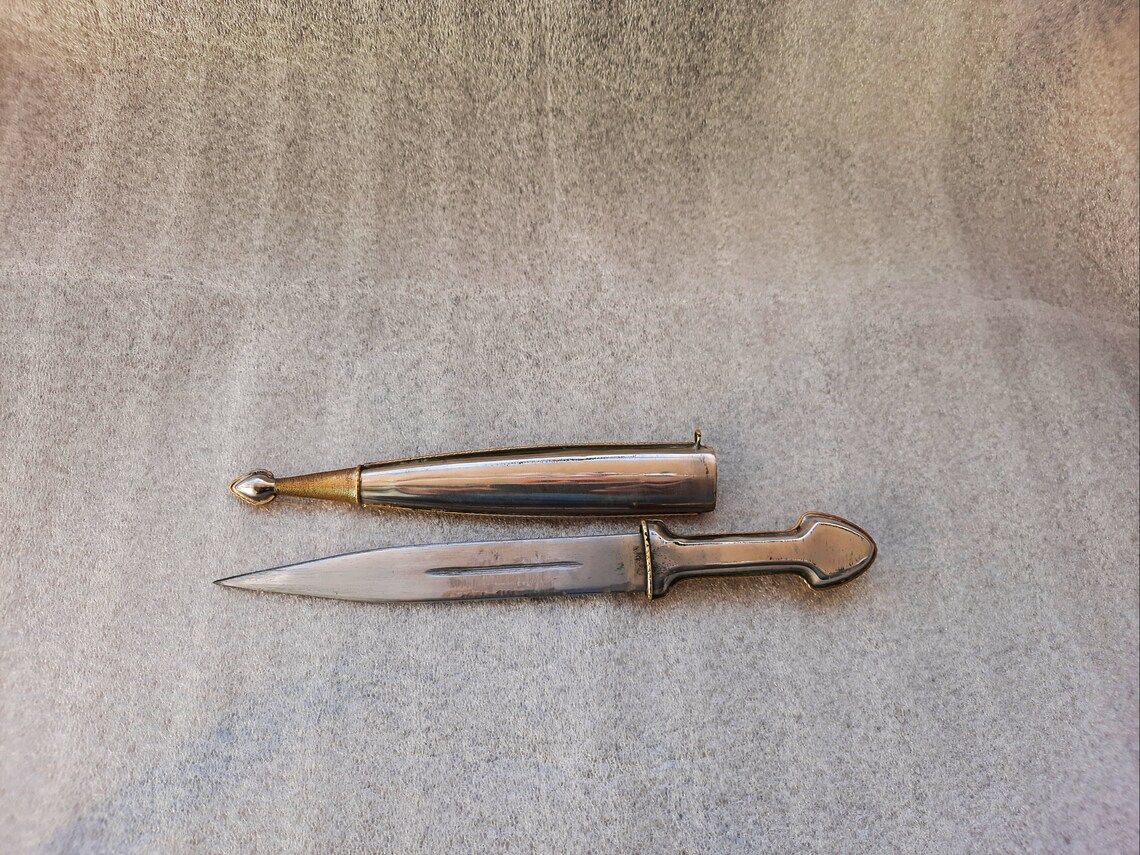 Beautiful Handmade Dagger With Golden Engraved Sheath Stalk. | Etsy