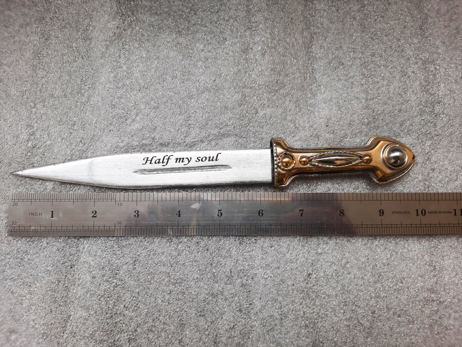 Handmade Dagger With Golden Engraved Sheath Stalk. unshaven - Etsy