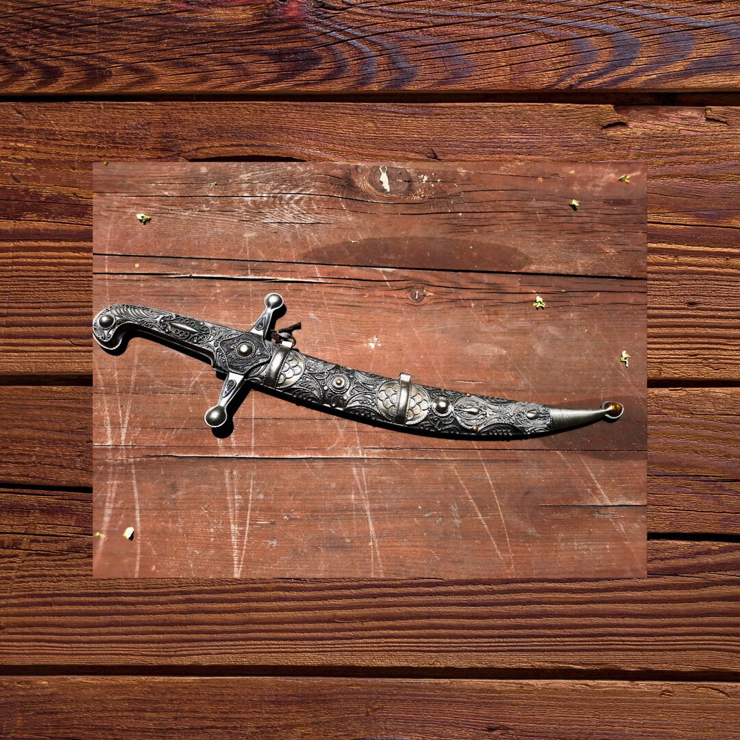 Handmade Ottoman Turkish Dagger / Sword With Scabbard (unshaven Knife ...