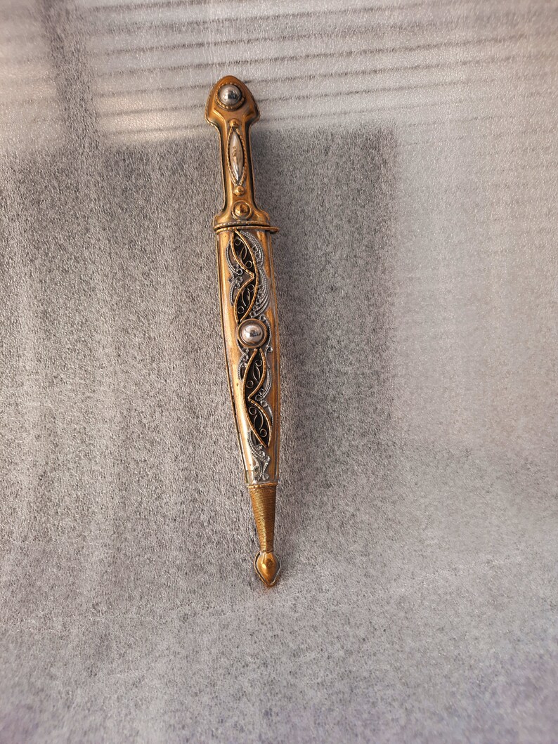 Beautiful Handmade Dagger With Golden Engraved Sheath Stalk. - Etsy