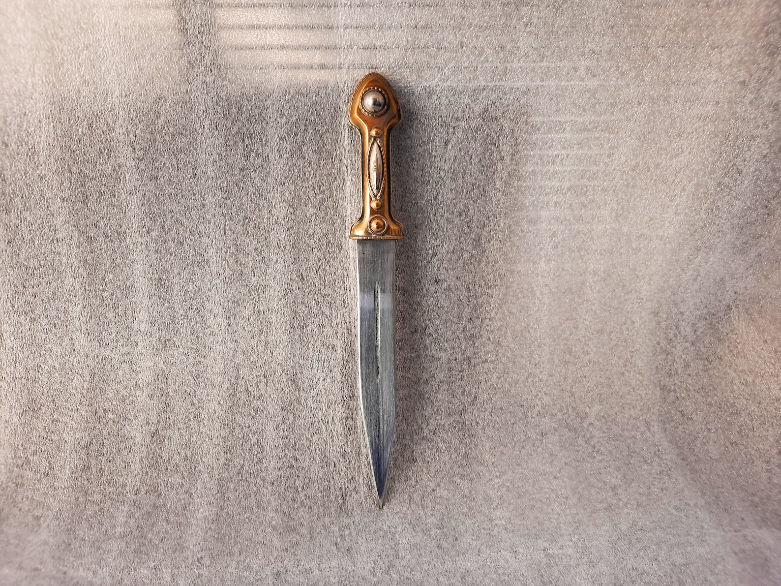 Beautiful Handmade Dagger With Golden Engraved Sheath, Stalk. unshaven ...