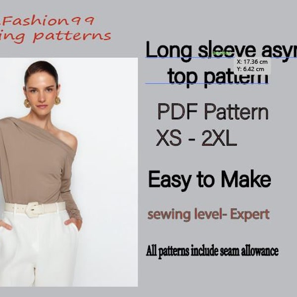 Asymmetrical Top Pattern - Etsy