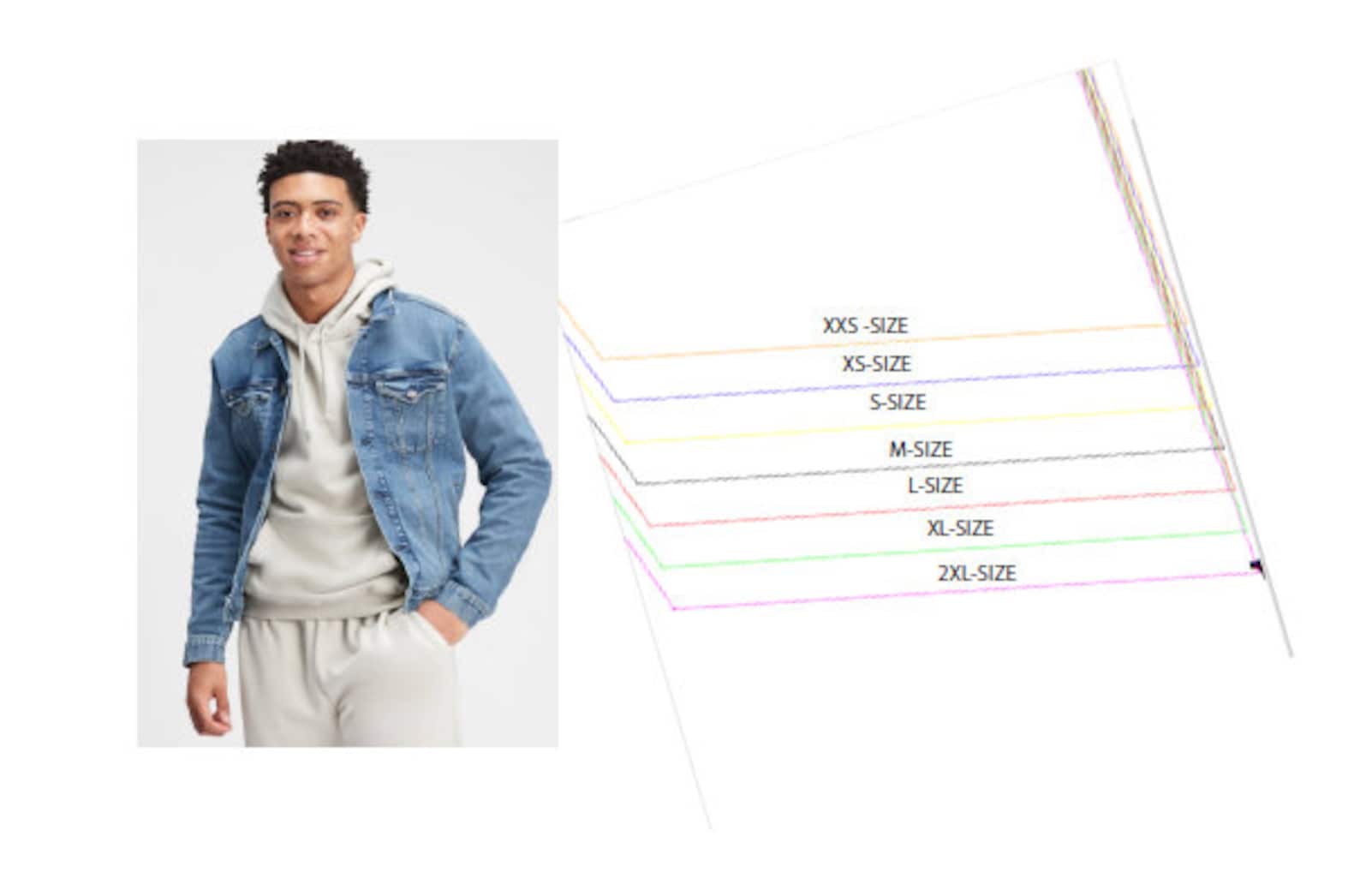 Pdf Pattern. Jean Jacket. Denim Jacket. Men's Denim - Etsy