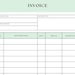 Editable Invoices, Printable Invoice Bundle, Green Invoice, Business ...