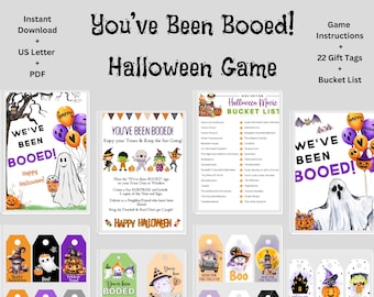 You've Been Booed Halloween Game and Halloween Printable Tag Game - Etsy