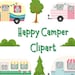 Camper Clipart, Happy Camper Clipart, Camping Clipart, Camper PNG ...