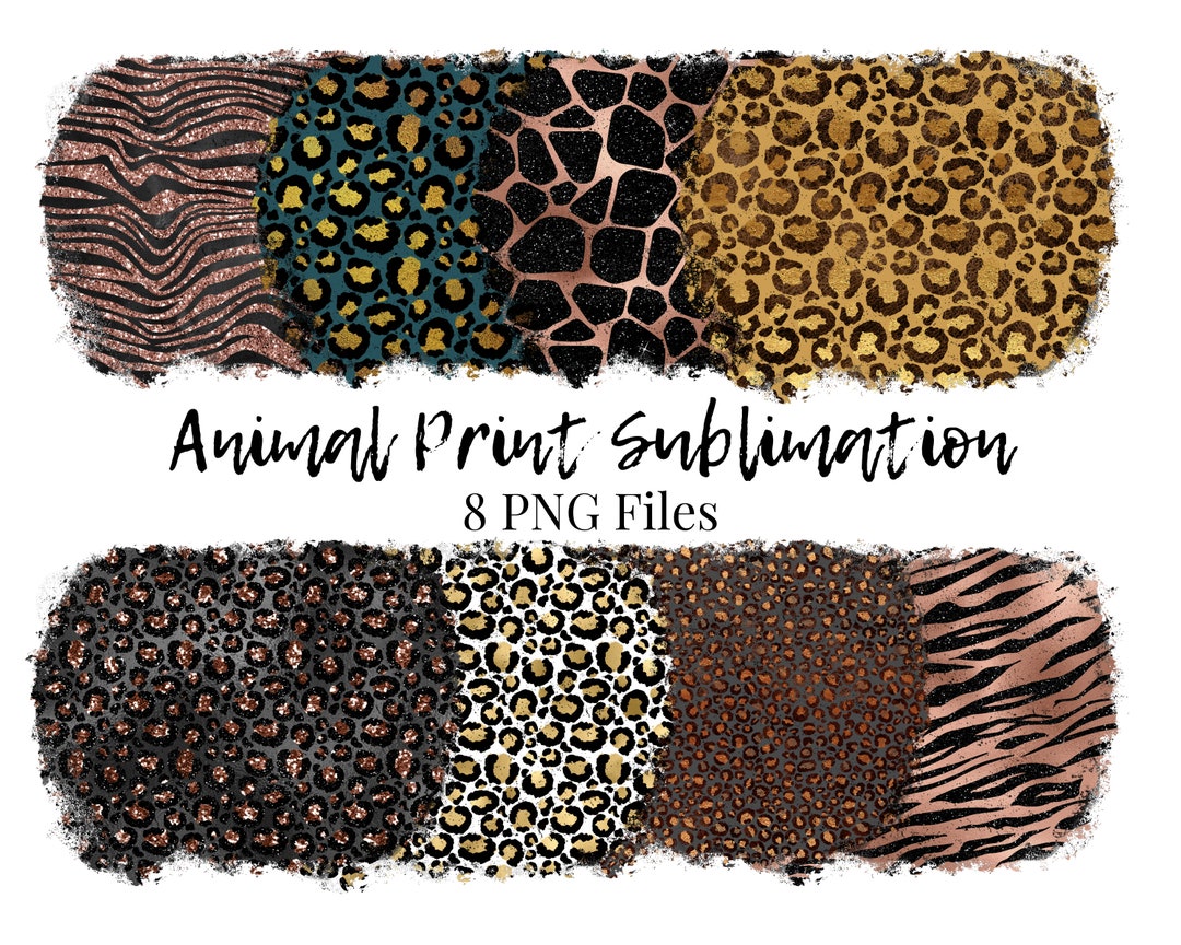 Animal Print Sublimation Backgrounds: Leopard, Cheetah (PNG Digital ...