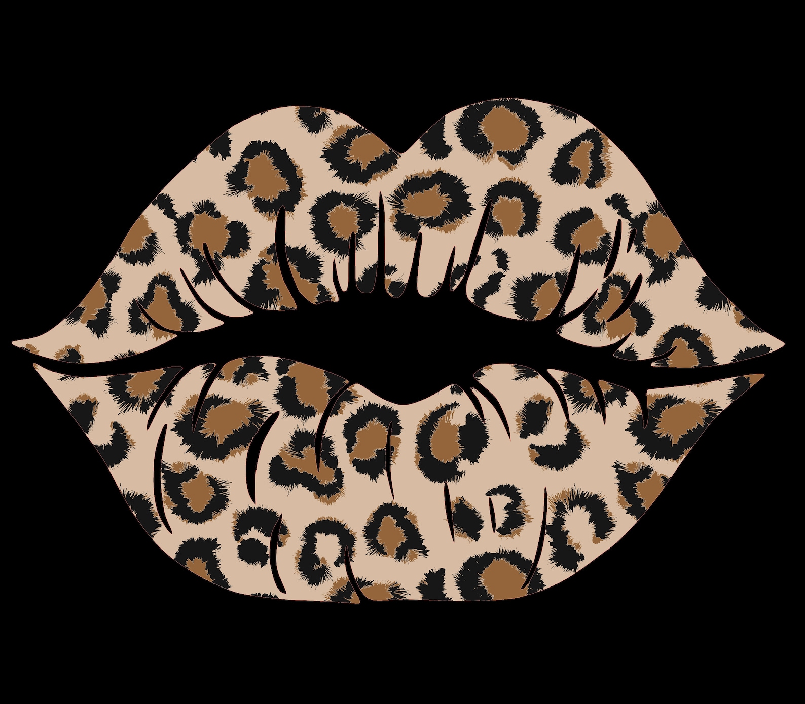 Leopard Sublimation, PNG, Leopard Lips, Leopard Clipart, Leopard Lip ...