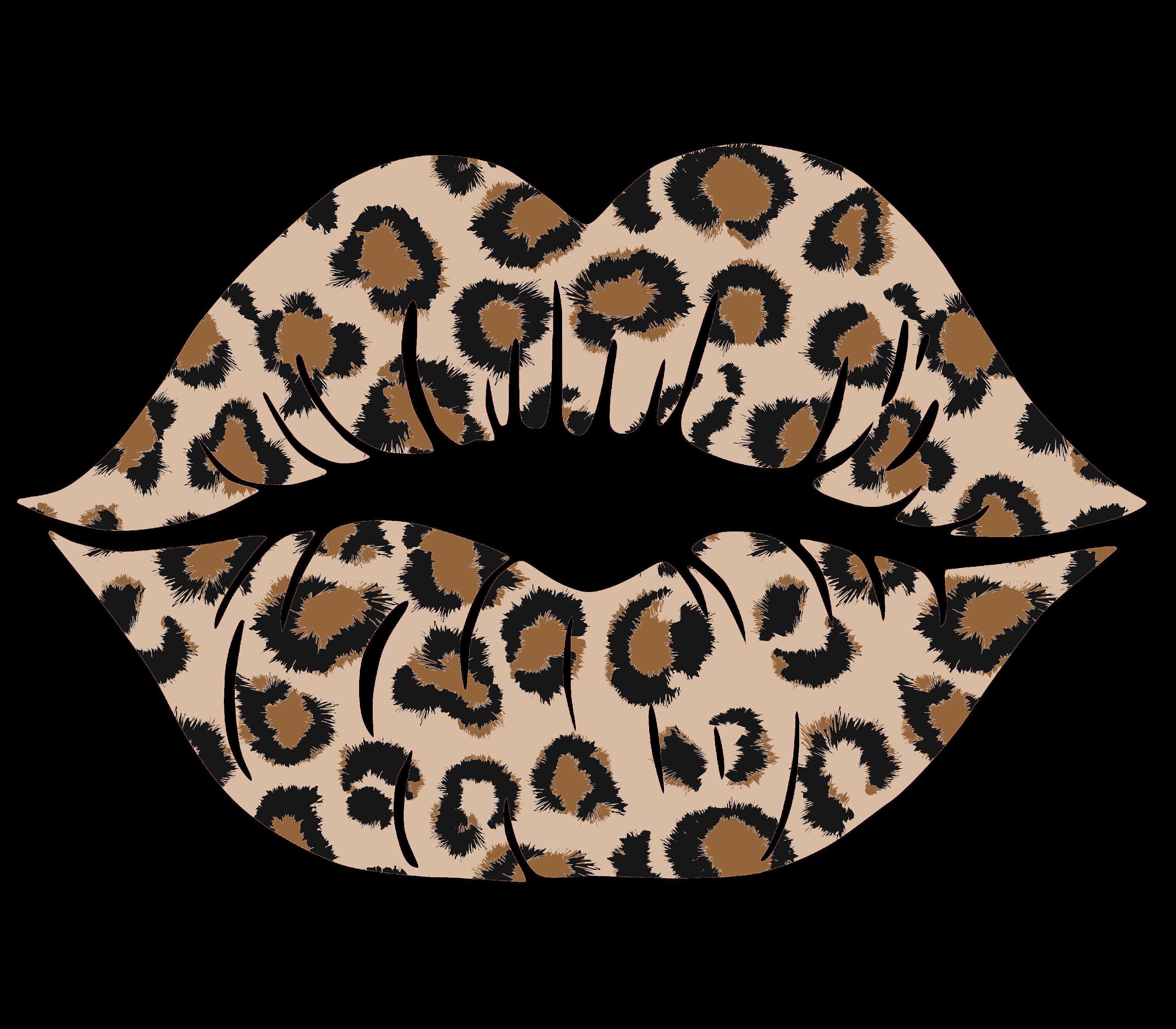 Leopard Sublimation, PNG, Leopard Lips, Leopard Clipart, Leopard Lip ...