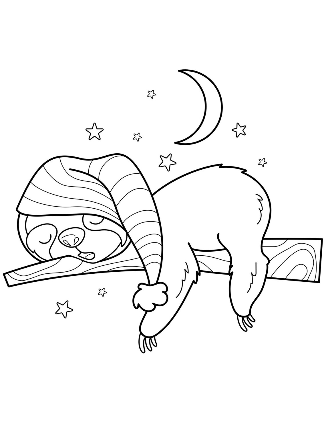 Sloth Coloring Book Sloth Coloring Pages Printable Coloring - Etsy