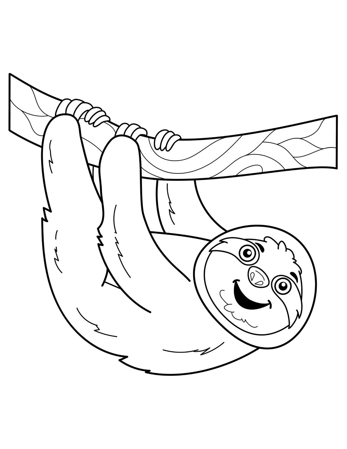 Sloth Coloring Book Sloth Coloring Pages Printable Coloring - Etsy