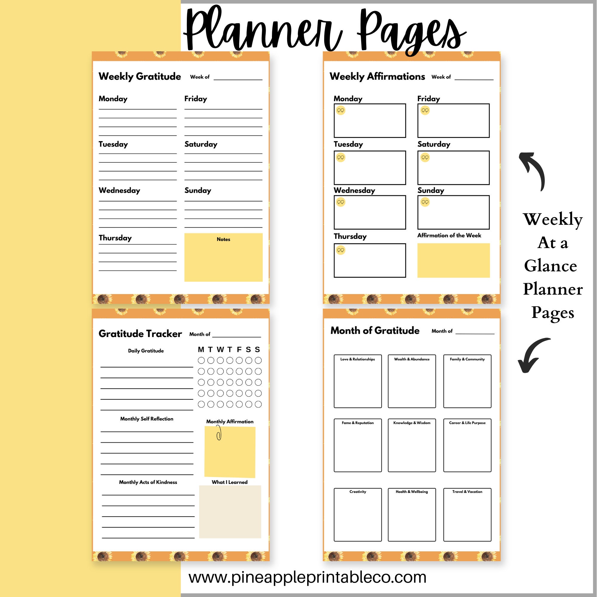Gratitude Planner and Journal Printable, Gratitude Journaling ...