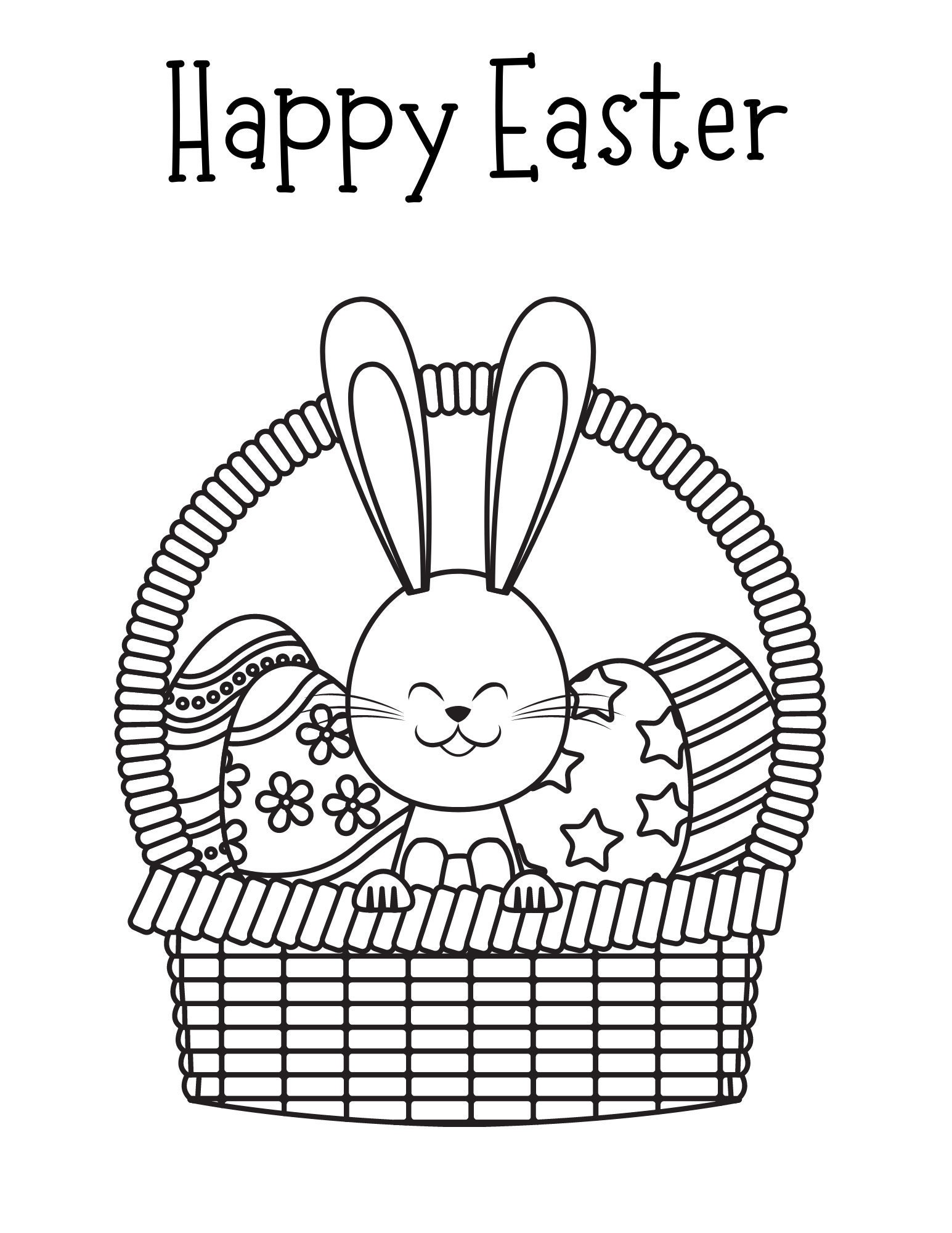 Hamper Coloring Pages